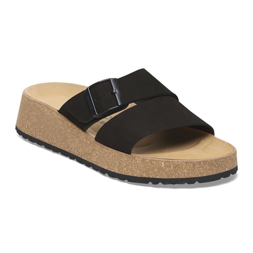 ALMINA BLACK NUBUCK LEATHER PAPILLIO BIRKENSTOCK SANDAL – Wilkins & Olander